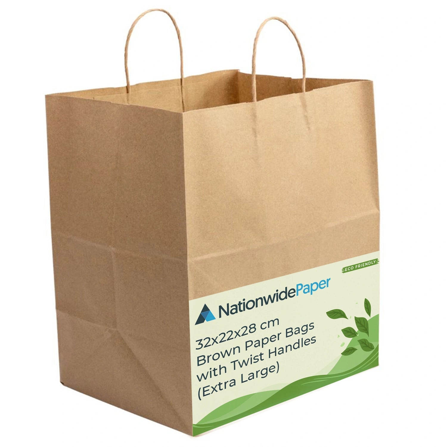 Extra Large Twist Handle Paper Bags | 32x22x28cm | Nationwide Paper